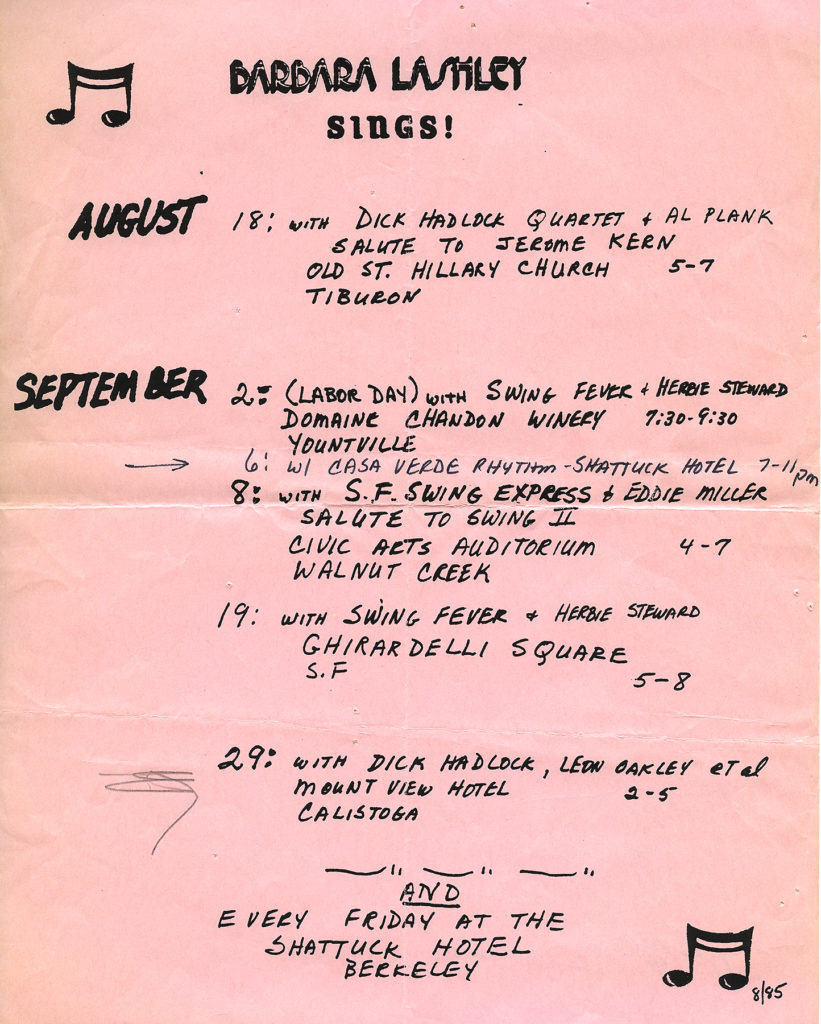 Barbara Lashley, A Love Affair with Song - Dagogo