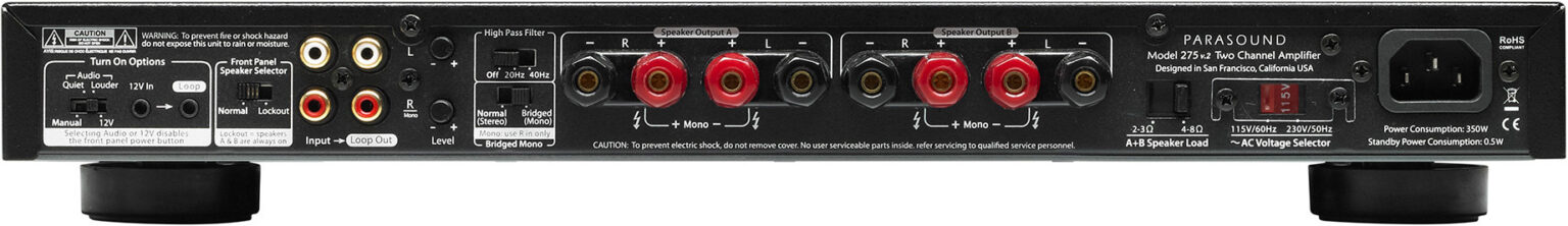 Parasound NewClassic 275 v.2 two channel power amplifier Review - Dagogo